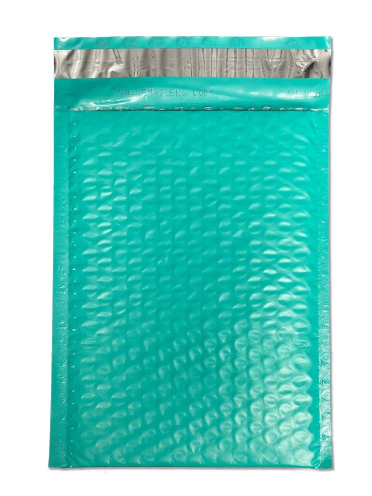 100 Green Poly Bubble Mailers - #5 10.5 x 16