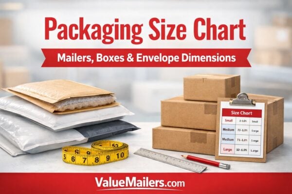 Packaging Size Chart: Mailers, Boxes & Envelope Dimensions